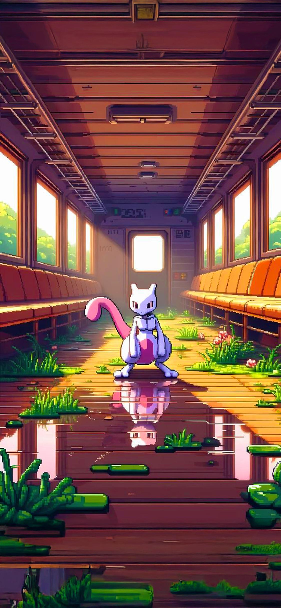 Pixel Mewtwo HD WALLPAPER FORS